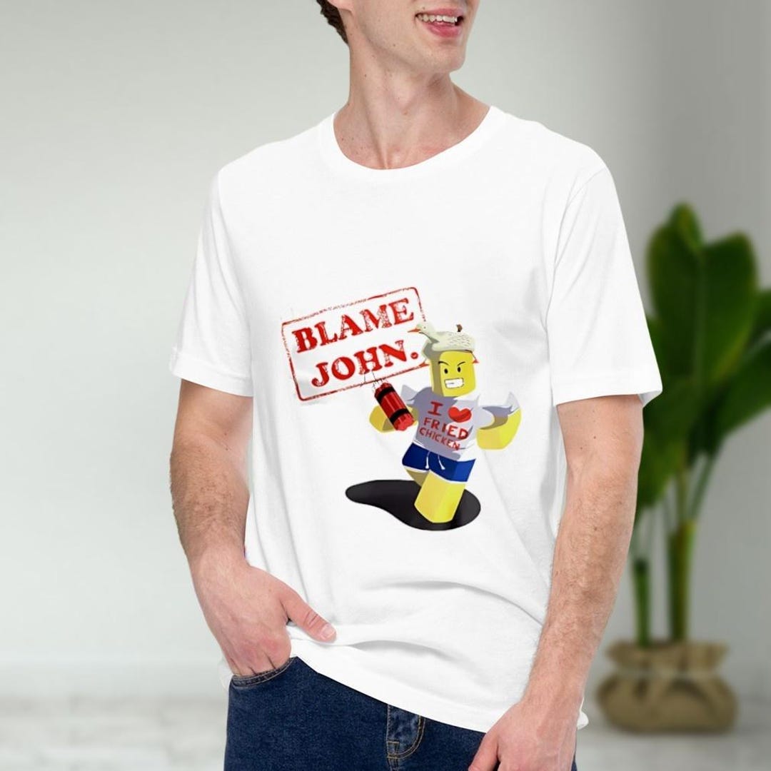 Shedletsky Blame John Shirt/sweatshirt/hoodie, Shedletsky Forsaken Hoodie, Roblox Shirt for Men ...
