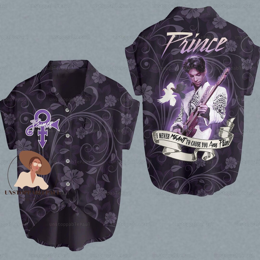 Purple Rain Shirt, Purple Rain Hawaii Shirt, Prince Purple Button Shirt ...