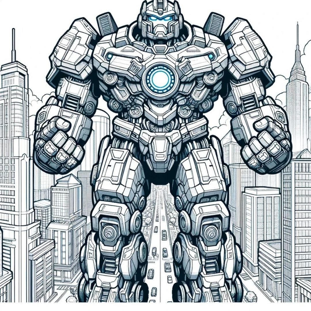 Coloring Book ROBOT ADVENTURES - Etsy