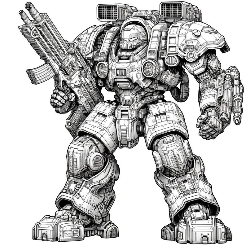 Coloring Book ROBOT ADVENTURES - Etsy