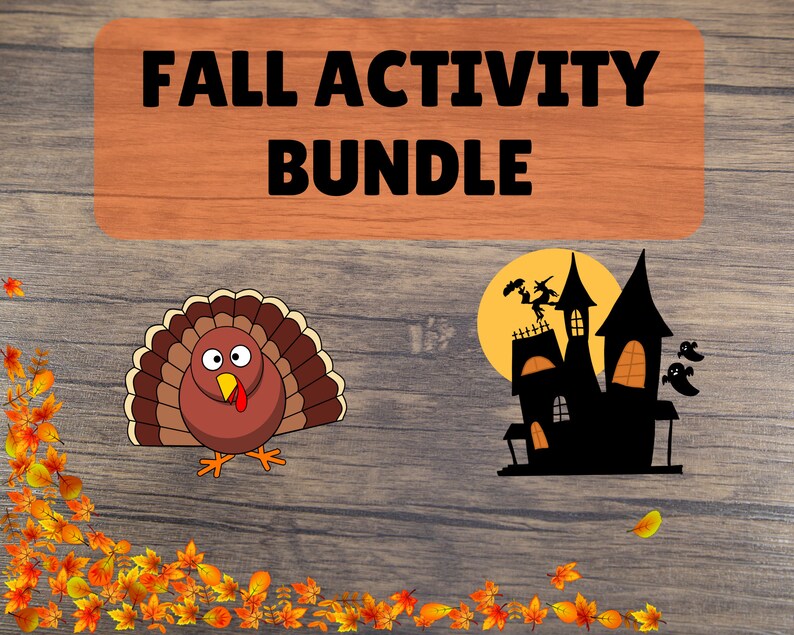 Fall Activity Printable Bundle | Activity Pages | Halloween | Thanksgiving | Fall Holiday - Etsy