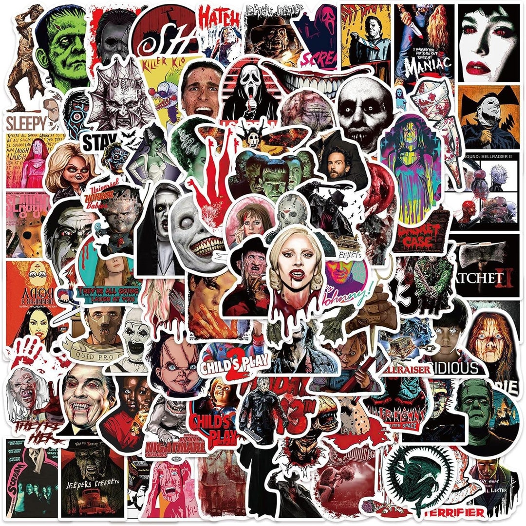 Horror Movie Stickers, Thriller Stickers, Halloween Stickers - Etsy