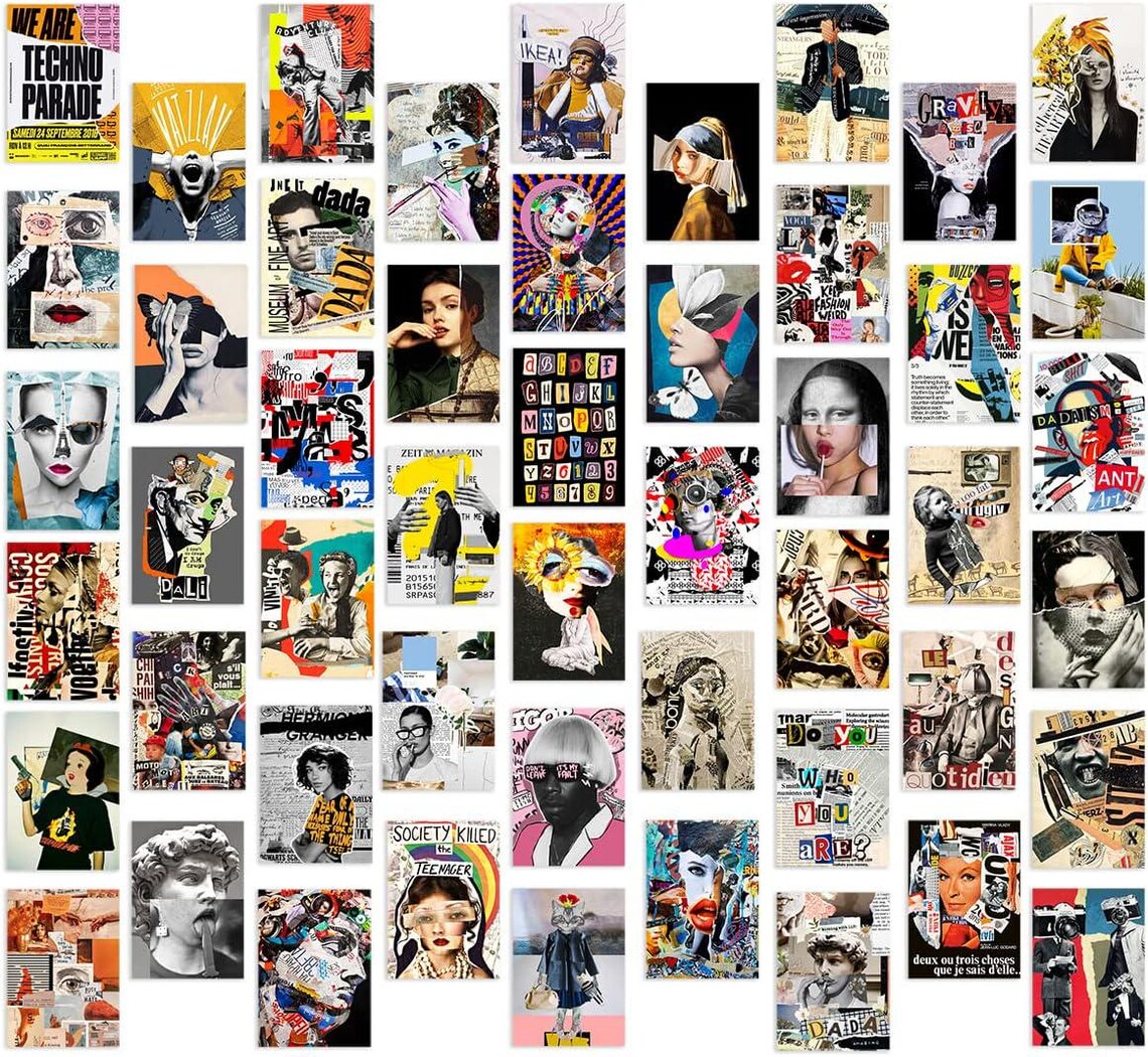 Art Stickers, Collage Art, Sticker Packs, Retro Art - Etsy