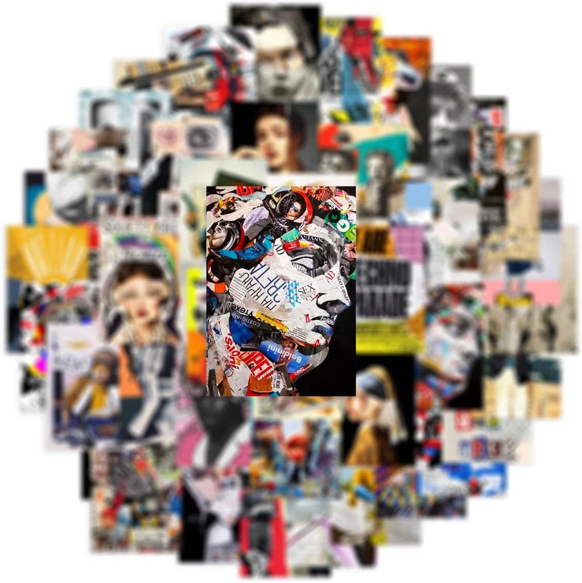 Art Stickers, Collage Art, Sticker Packs, Retro Art - Etsy