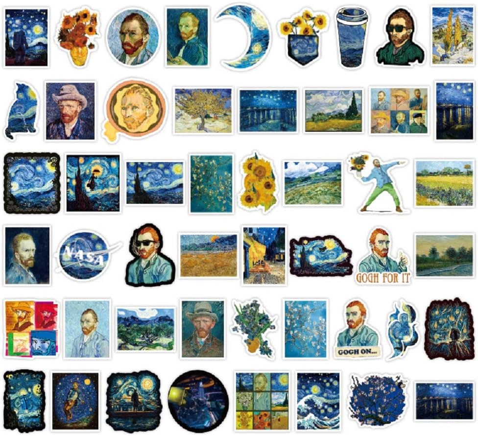 Van Gogh Stickers, Art Stickers, Portrait Stickers - Etsy