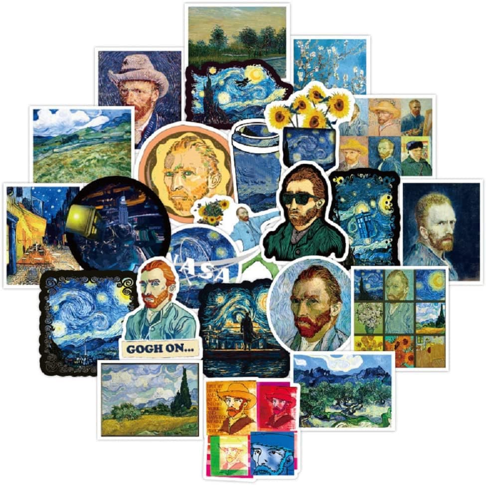 Van Gogh Stickers, Art Stickers, Portrait Stickers - Etsy