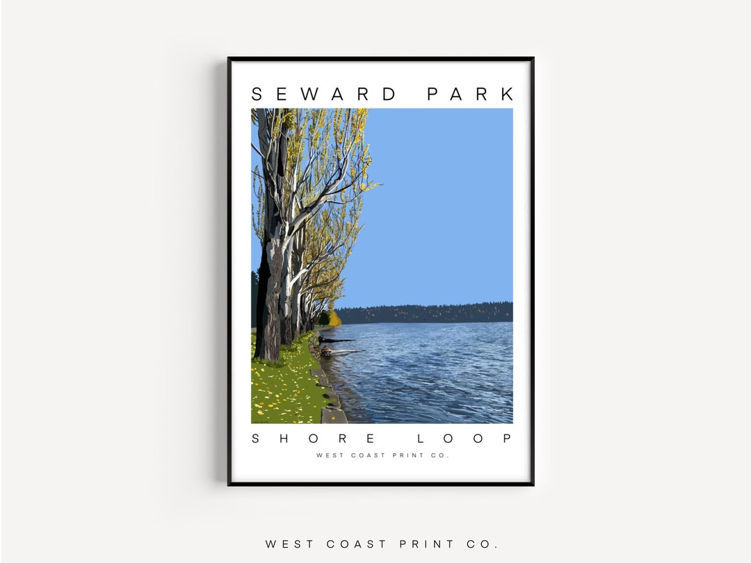 Seattle Art, Seward Park, Lake Washington, Art Print, Washington State ...