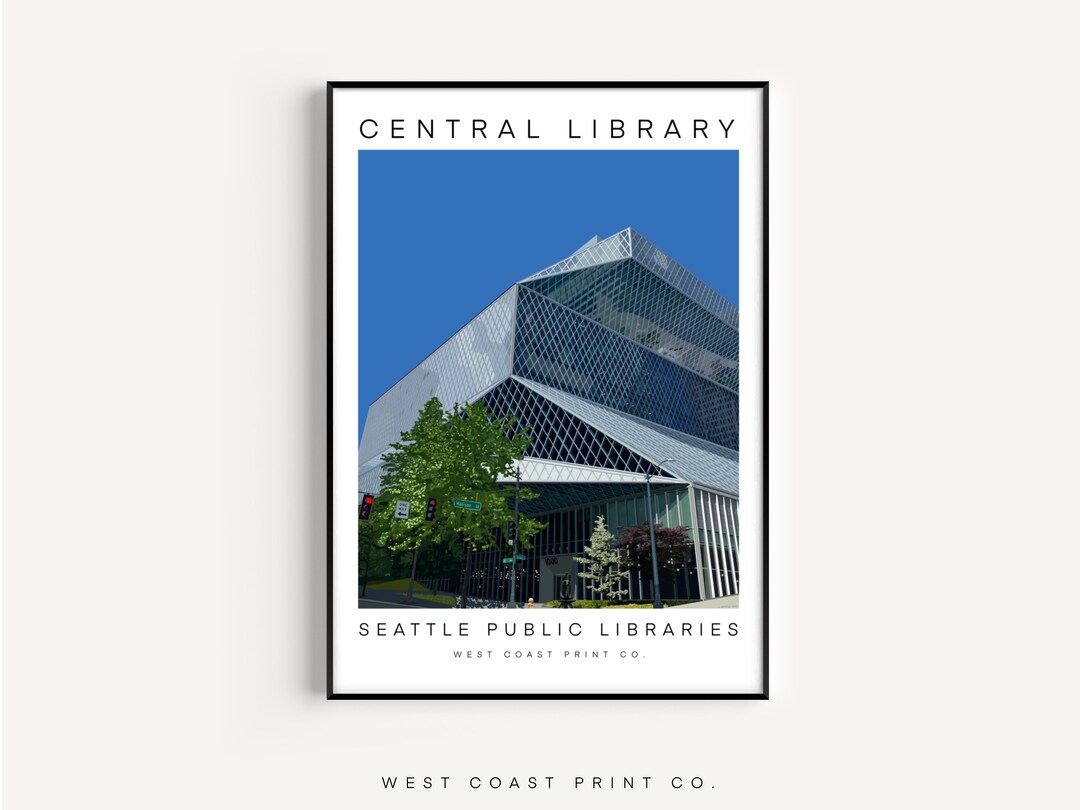 Seattle Central Library Art Print: Washington Architecture Poster - Etsy