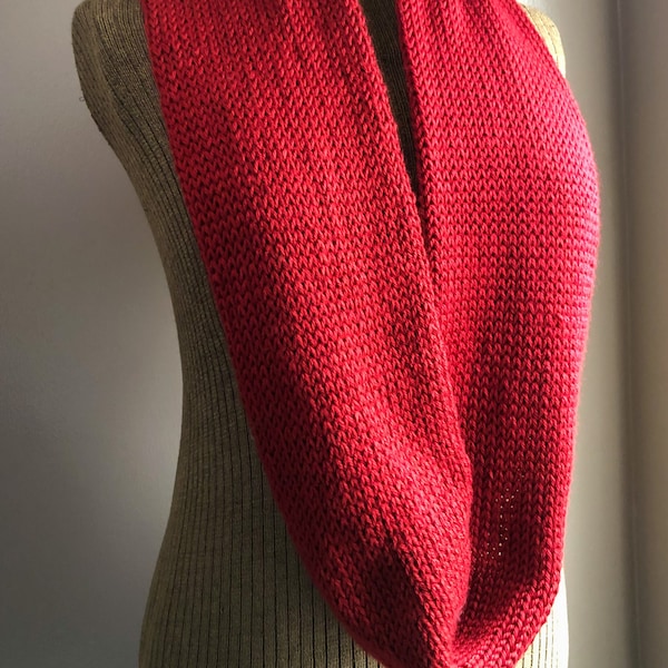 Red Knitted Scarf - Etsy