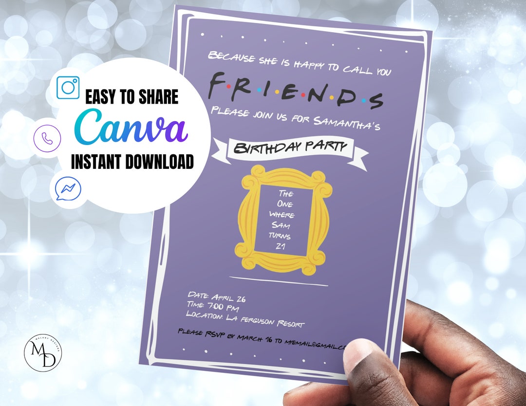 FRIENDS Birthday Party Invitation - Etsy