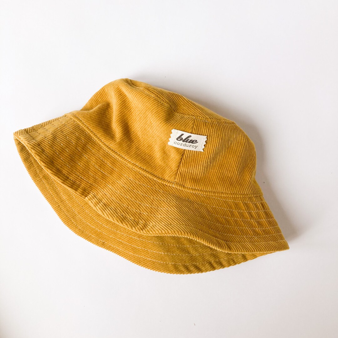 Yellow Baby Hat, Baby Sun Hat, Toddler Sun Hat, Corduroy Bucket Hat ...