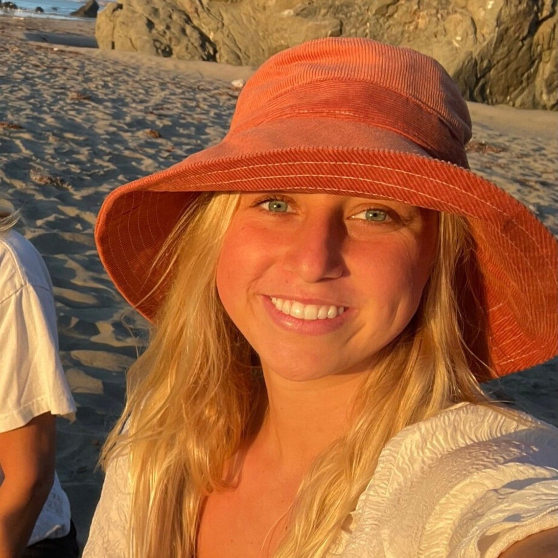 Wide Brim Bucket Hat Rust Corduroy Hat Large Brim Sun - Etsy