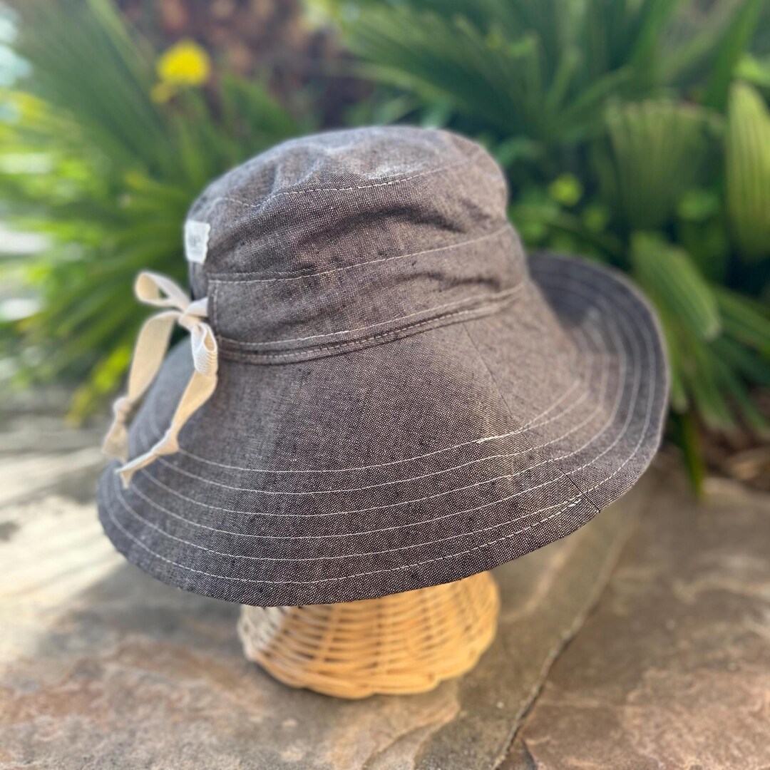 Wide Brim Linen Sun Hat: Adjustable Women's Summer Hat - Etsy