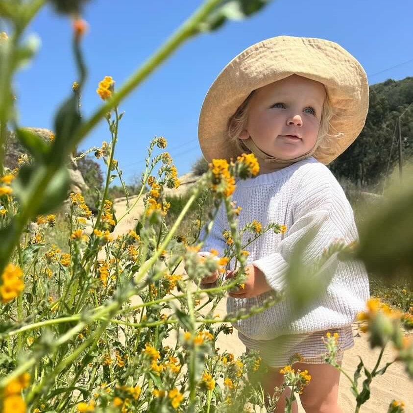 Baby Wide Brim Sun Hat, Tan Hat, Outdoor Toddler Hat, Beach Hat for ...