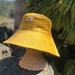 Yellow Corduroy Wide Brim Sun Hat: Boho Beach Style - Etsy