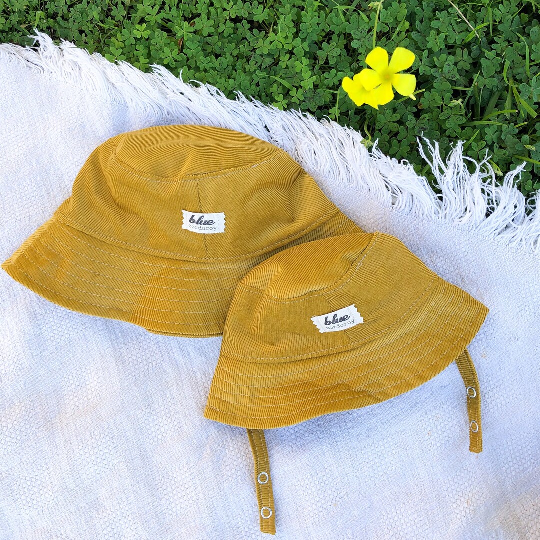 Matching Mommy & Baby Corduroy Bucket Hats - Mustard Yellow Sun Hats - Etsy