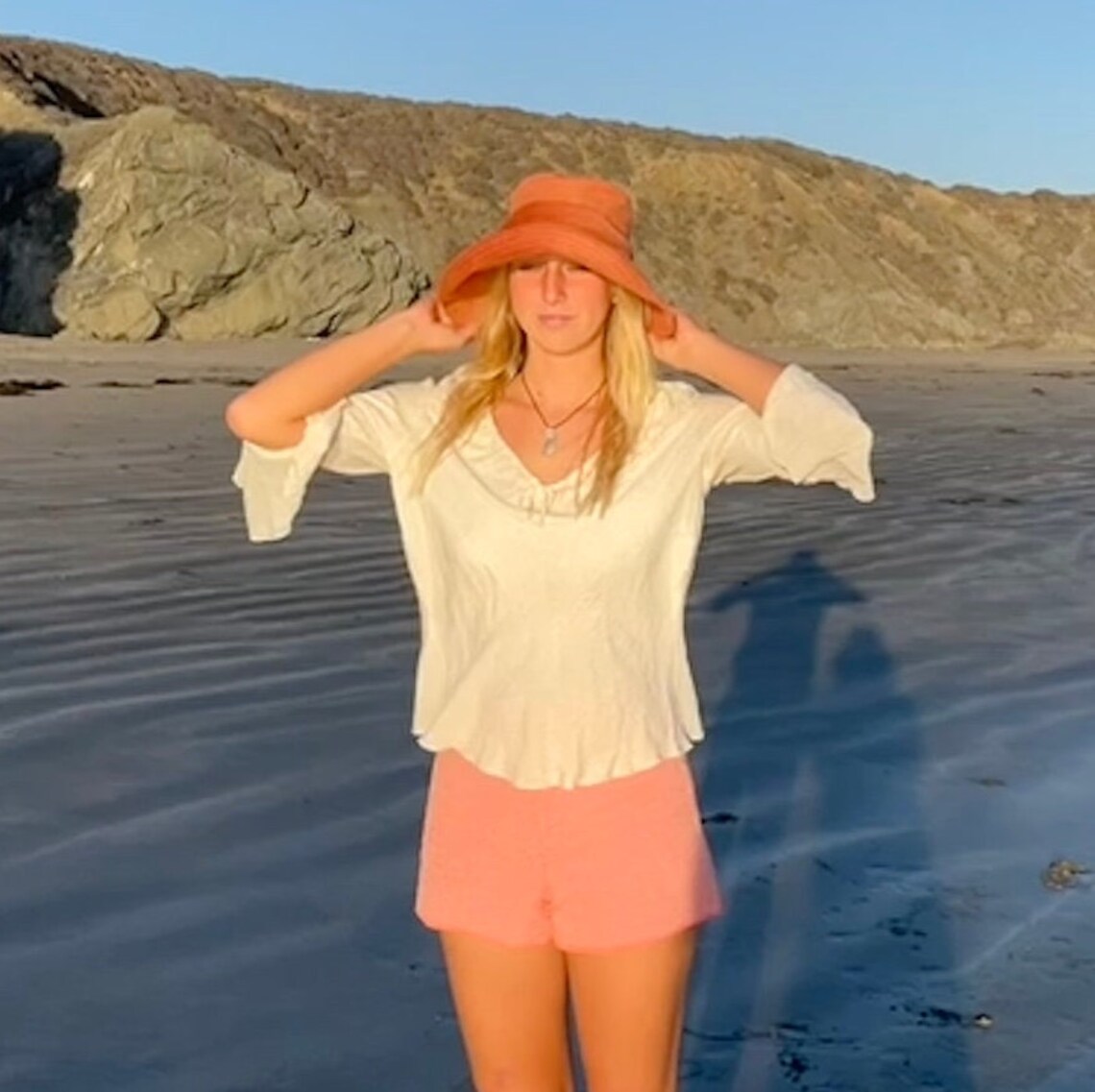 Wide Brim Bucket Hat Rust Corduroy Hat Large Brim Sun - Etsy