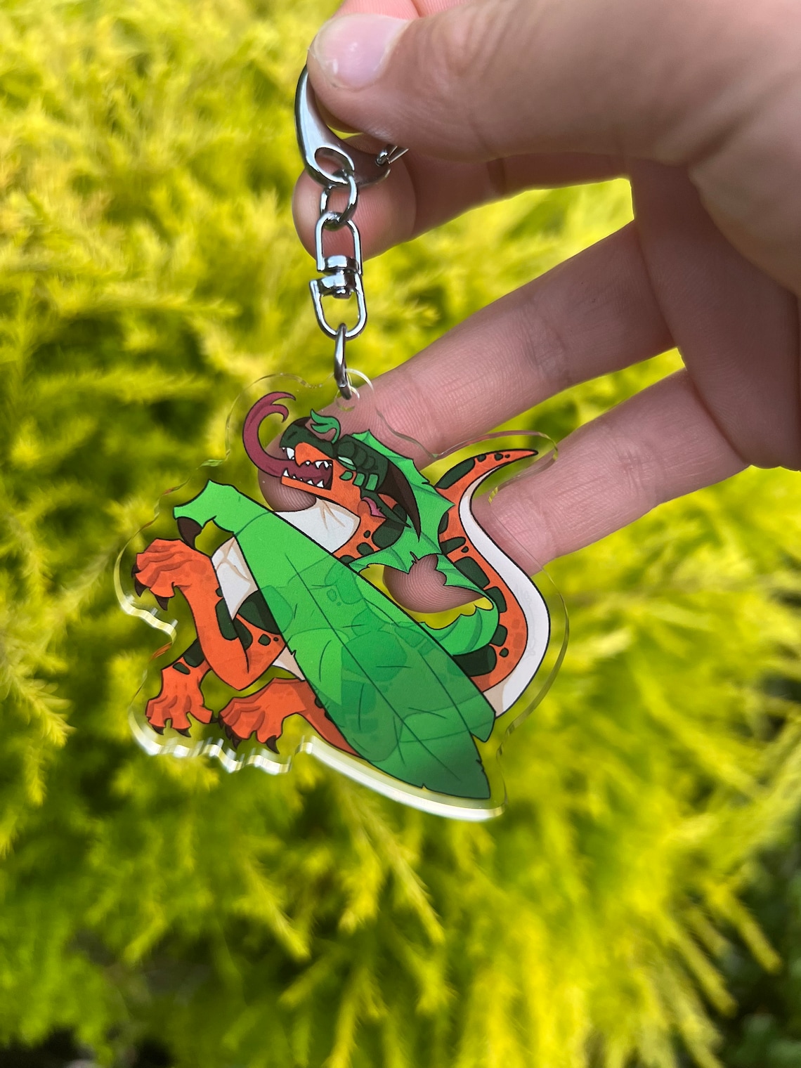 WOF Lizard/freedom Double Sided Keychain - Etsy