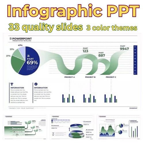 Infographics Business MS Powerpoint Presentation Templates Multipurpose ...