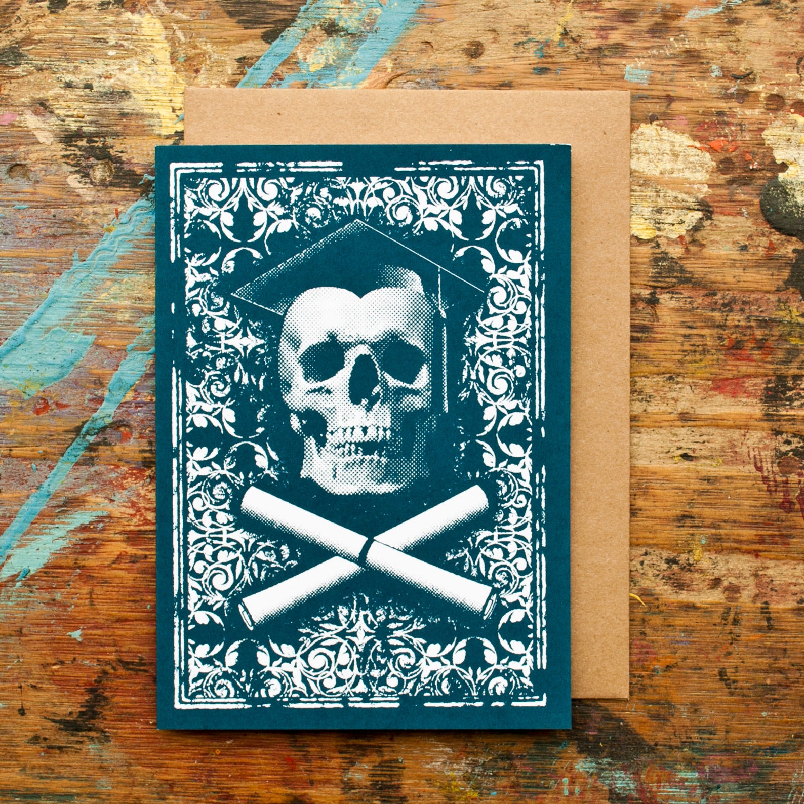 Graduation Skull (GRD-01) Diploma PHD Masters Bachelors High School ...