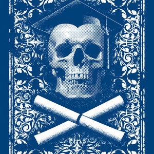 Graduation Skull (GRD-01) Diploma PHD Masters Bachelors High School ...