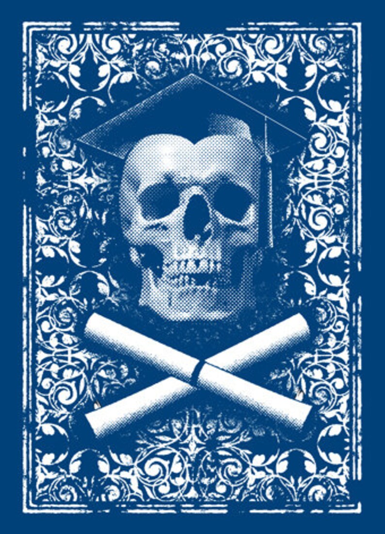 Graduation Skull (GRD-01) Diploma PHD Masters Bachelors High School ...