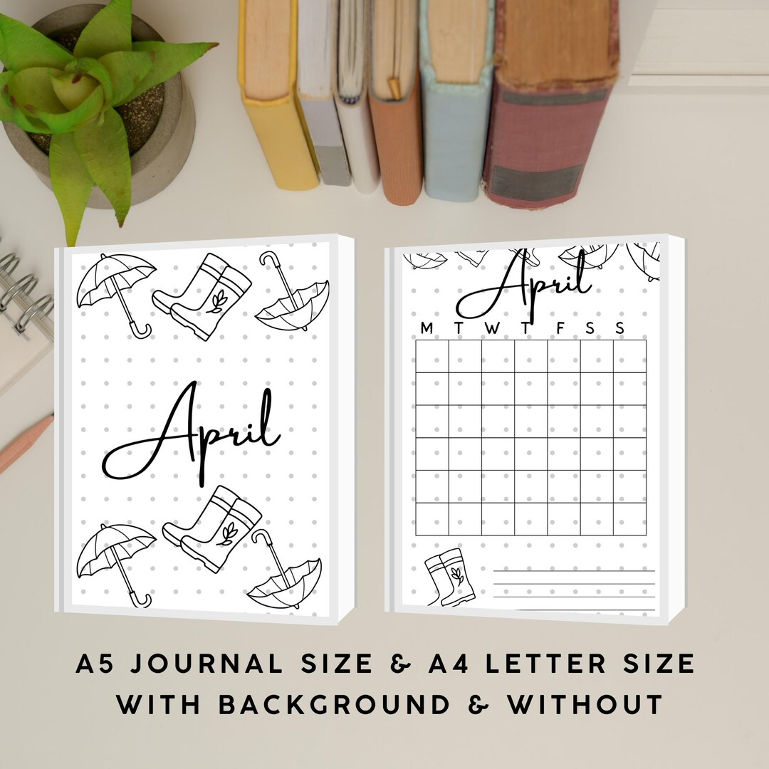 April Cover Page - Printable Title Page - April Calendar - PRINTABLE ...