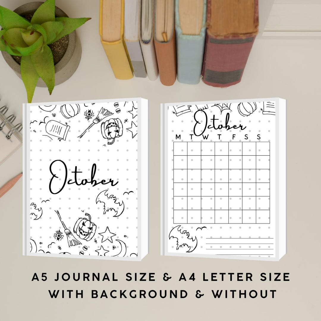 October Cover Page - Printable Title Page - October Calendar ...