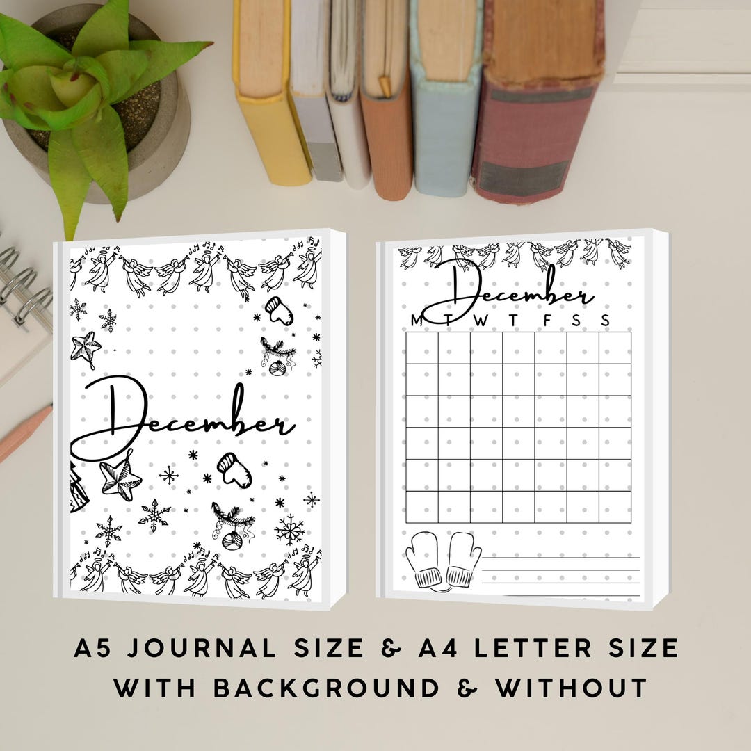 December Cover Page - Printable Title Page - Dec Calendar - PRINTABLE ...
