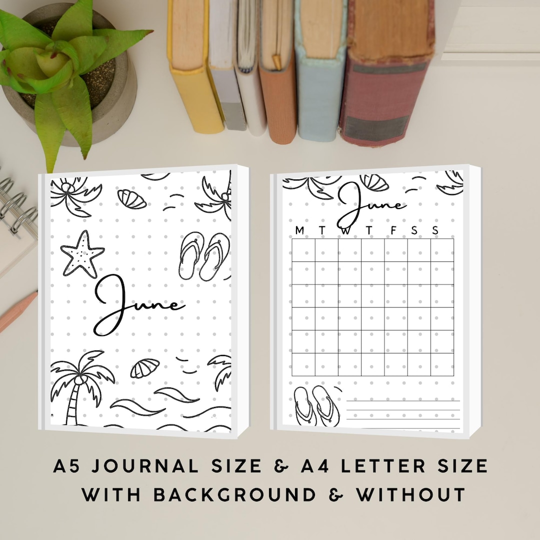 June Cover Page - Printable Title Page - June Calendar - PRINTABLE ...
