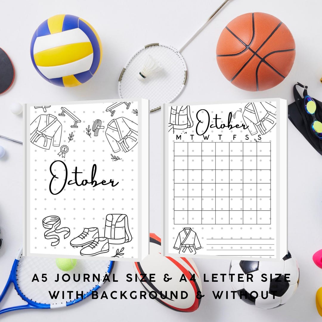 October Sport Vibes Cover Page - Printable Title Page - October ...