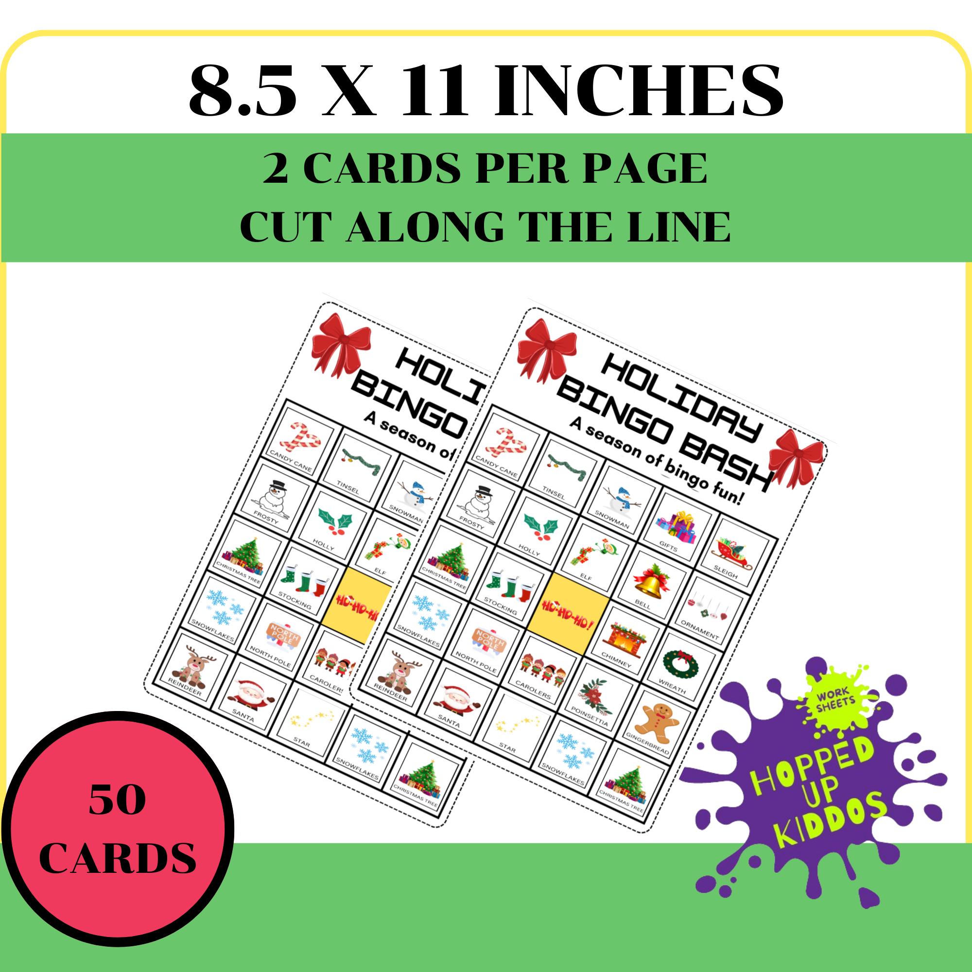 Holiday Bingo Bash | 50-page Printable Christmas Game | Fun 5x5 Bingo ...