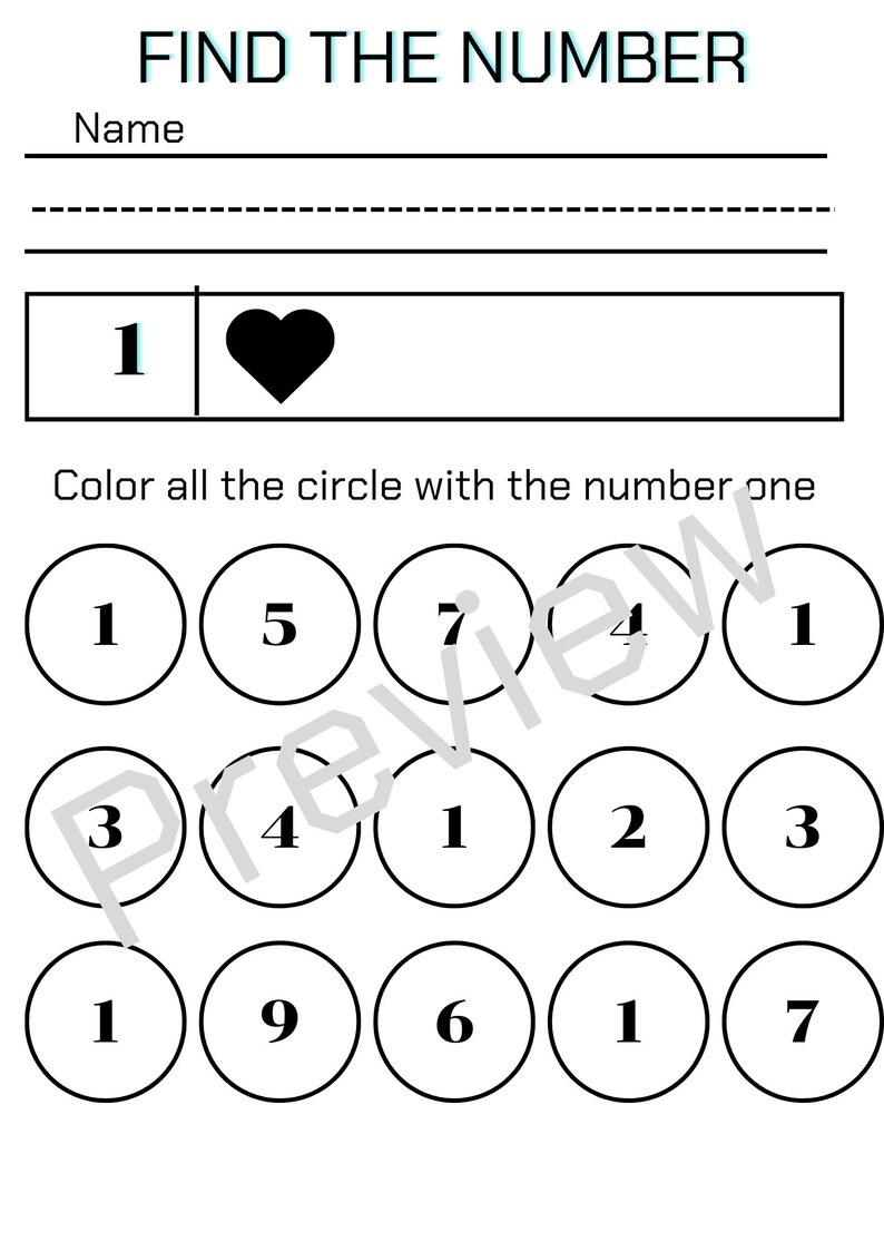Find the Number Worksheets Numbers to 20 Recognition Dot Marker ...