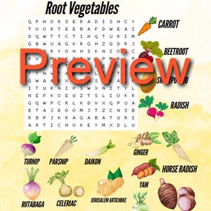 Vegetable Word Search Puzzle Book for Kids | 17 Fun Pages + Answer Key ...