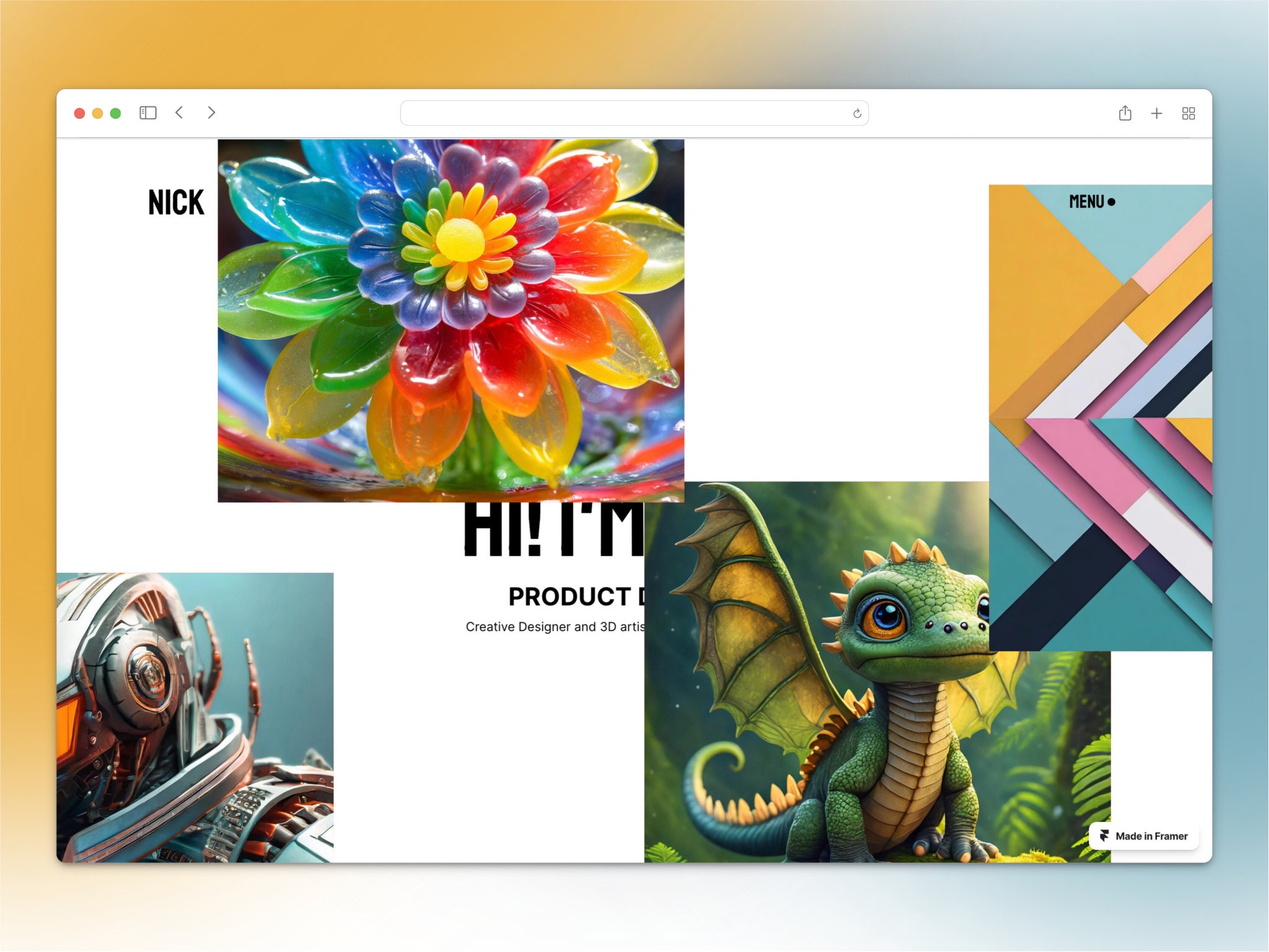 NICK - Portfolio Template Made in Framer - Etsy