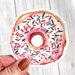 Pink Frosted Sprinkles Donut Retro Vinyl Sticker - Etsy