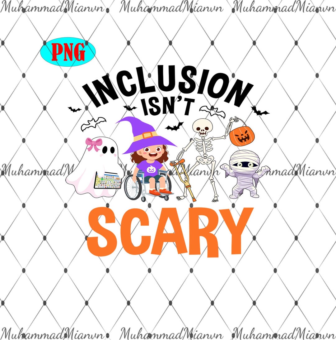Inclusion Isn't Scary Png, SLP Halloween Png, Sped Teacher Png,skeleton ...