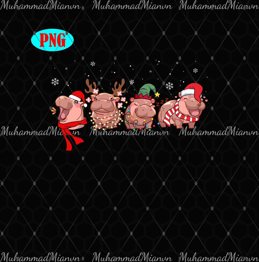 Christmas Moo Deng Halloween Png, Santa Moo Deng PNG, Bouncy Pig, Baby ...