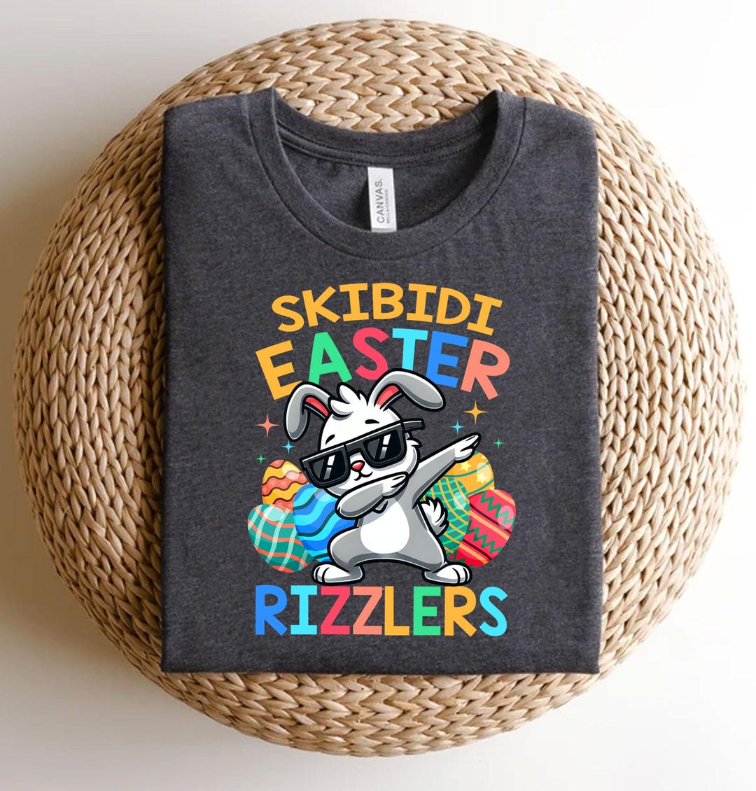 Skibidi Easter Rizzlers Shirt, Gen Alpha Slang Funny Easter Shirt ...