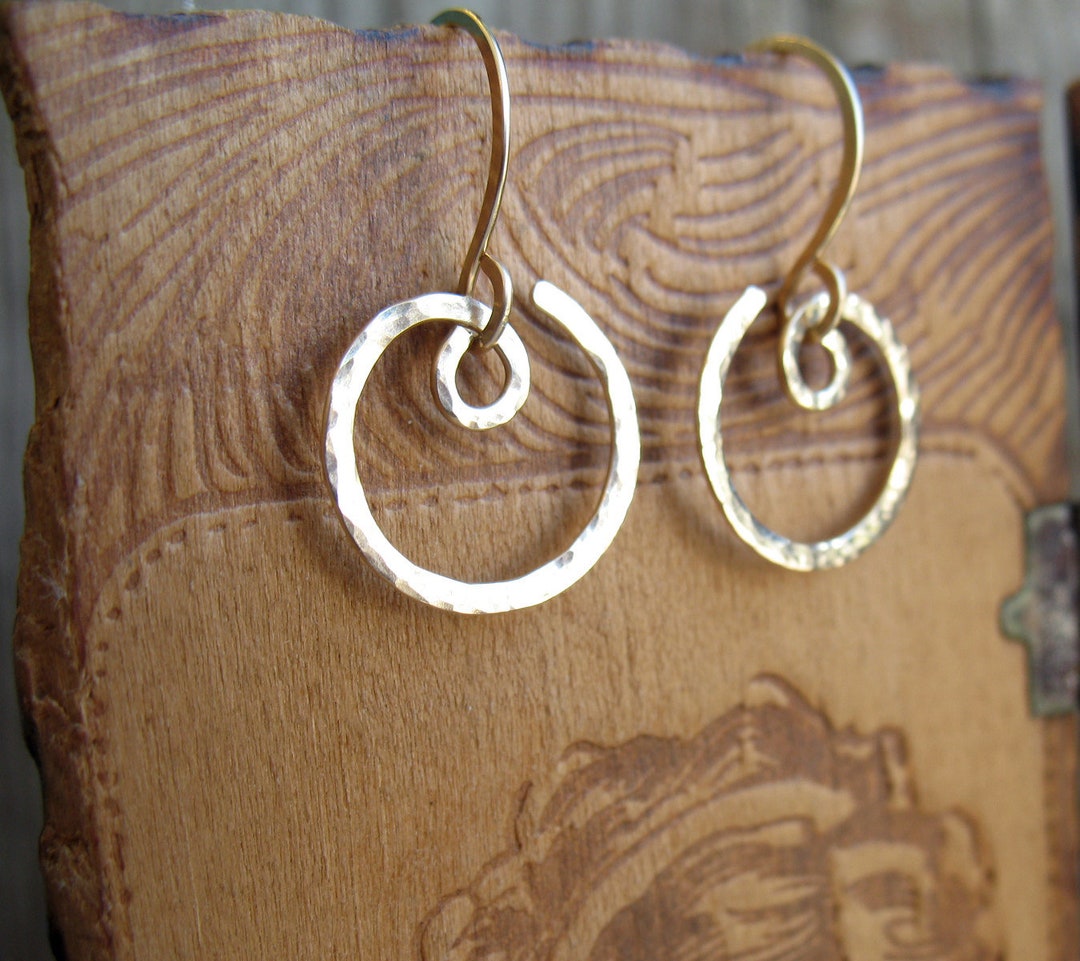 Handmade 14kt Gold Fill Spiral Earrings: Shimmering Everyday Jewelry - Etsy
