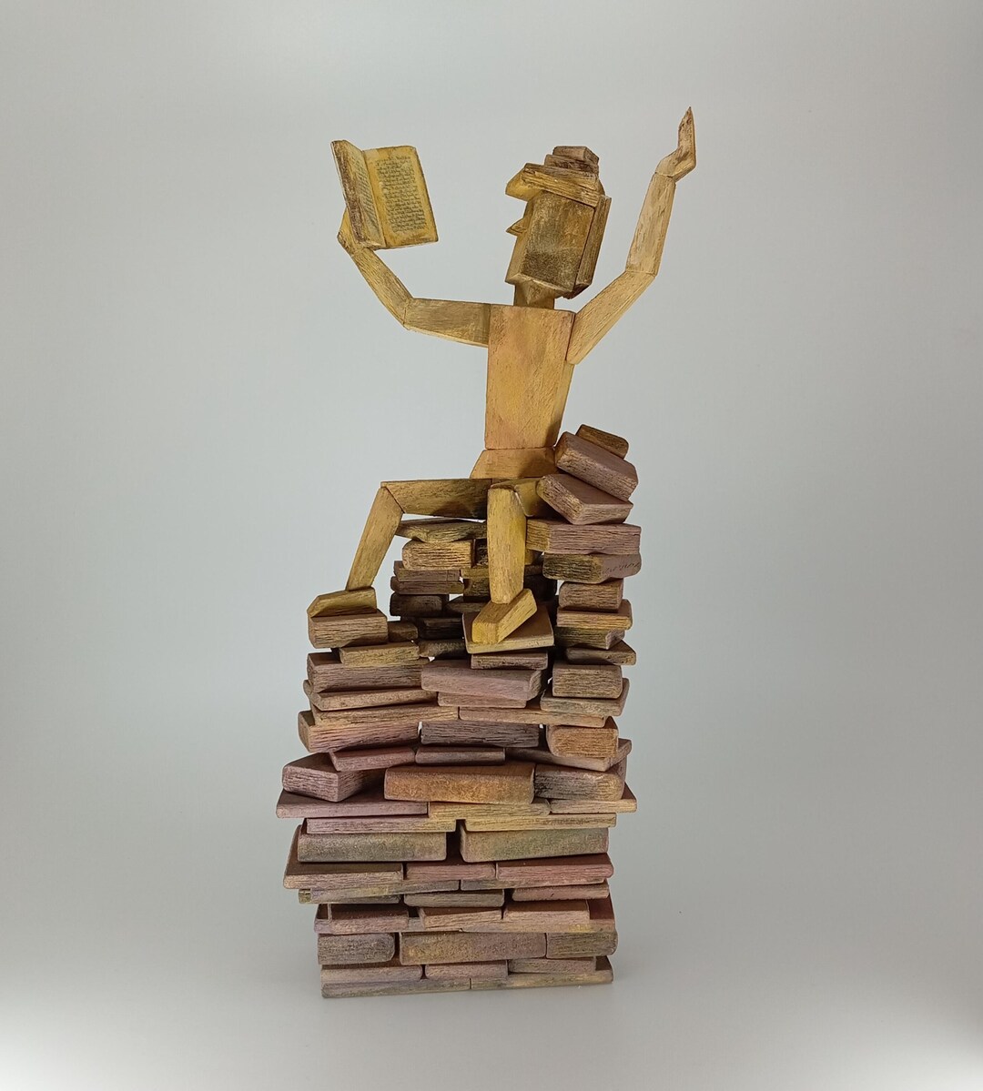 Antique Books Sculpture Reading Sculpture Art Sculpture With Books Ornament for Book Lovers Gift ...