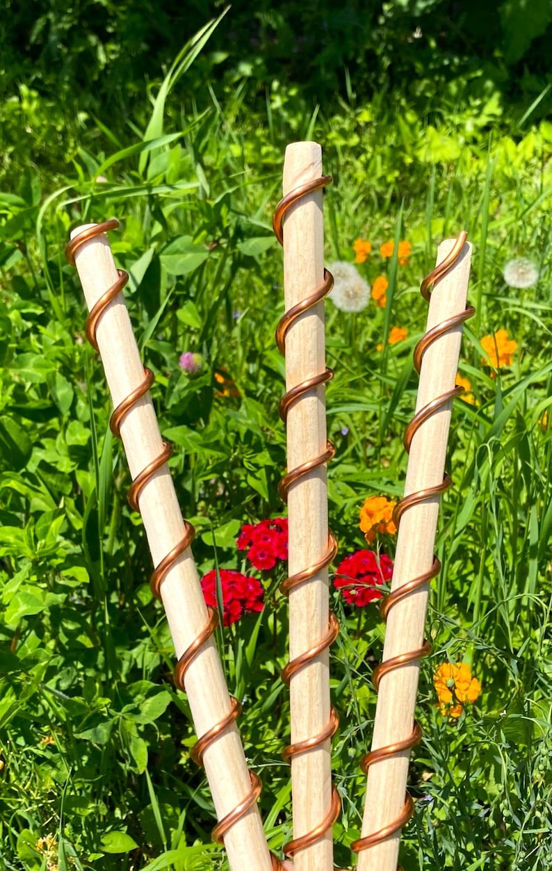 5-pack Copper Cedar Electroculture Coils – Garden Antennas for Enhanced ...