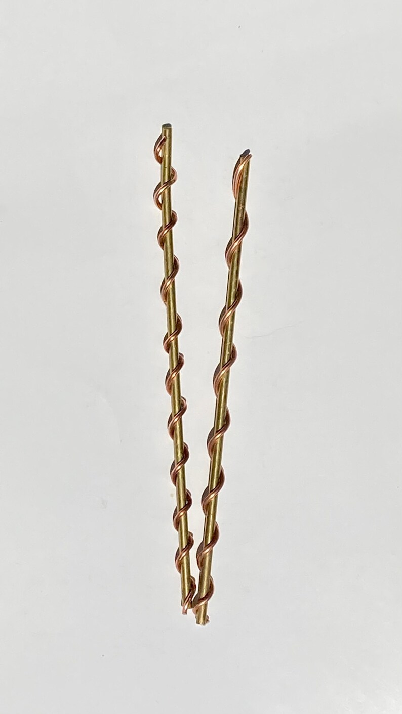 Electroculture Copper Coil Antenna Brass Plant Stakes for Gardening and ...