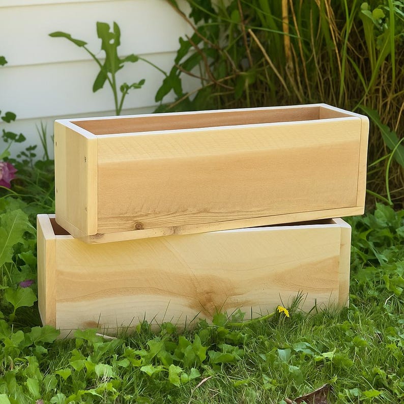 Handmade Red Cedar Window Planter Box: Flower Box for Garden & Home ...