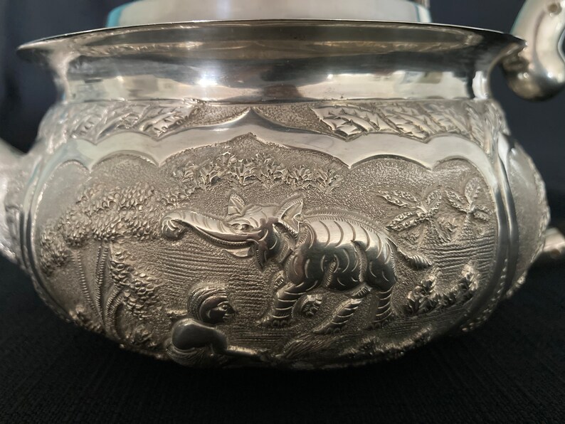 Delightful Burmese 4 Piece Sterling Silver Tea Set Circa 1900 - Etsy