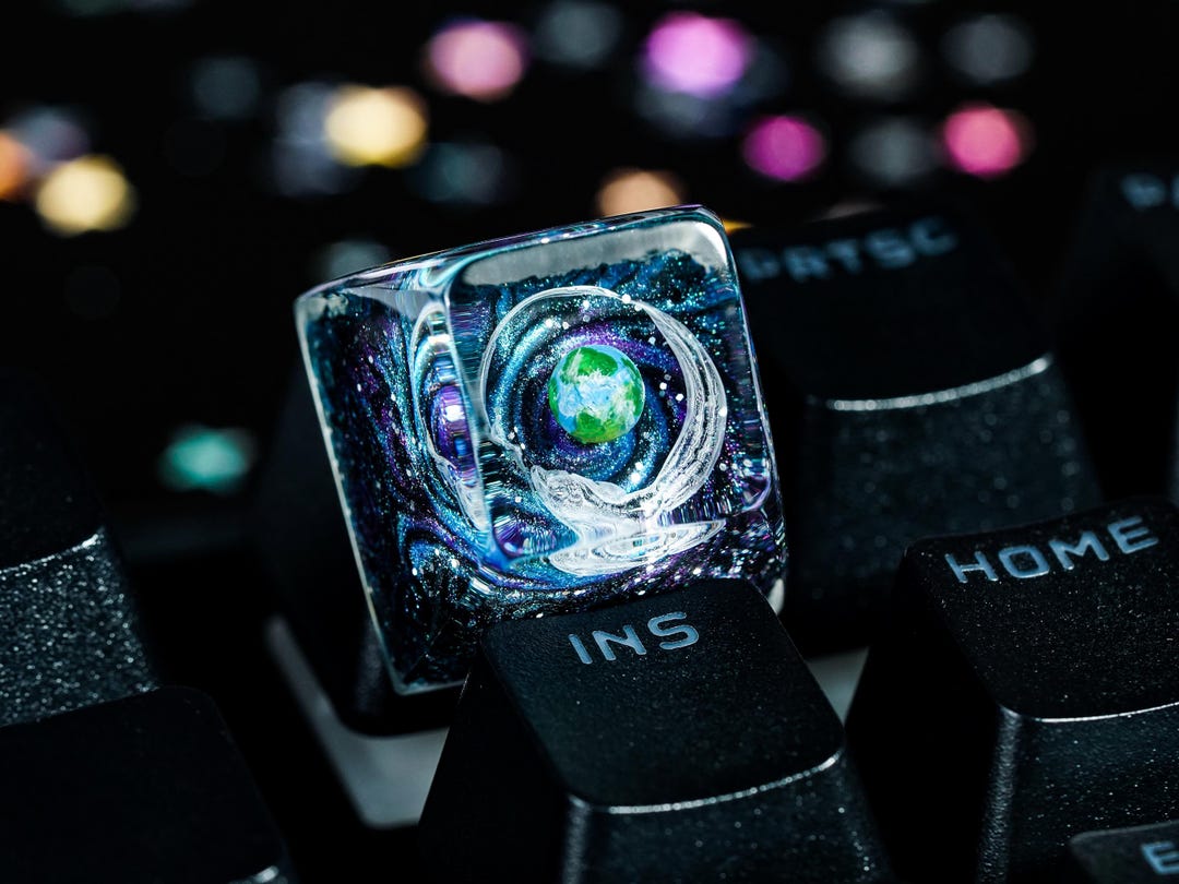 PREMIUM Earth Keycap, Planet Keycaps, Solar System Keycap, Galaxy Keycap, Mar Keycap, Keycap Set ...