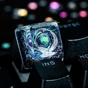 PREMIUM Earth Keycap, Planet Keycaps, Solar System Keycap, Galaxy ...