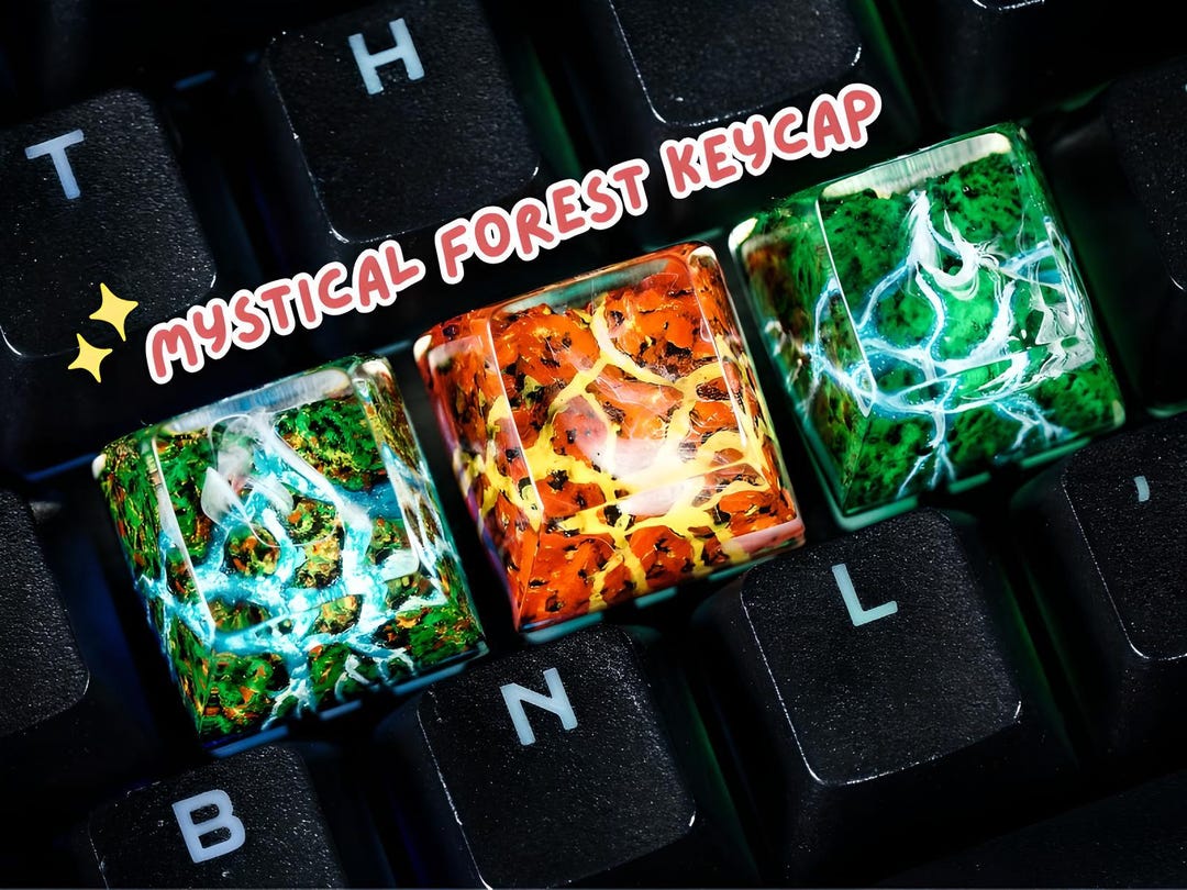 SALE 50% Mystical Forest Keycap, Artisan Keycap, Nature Keycap ...