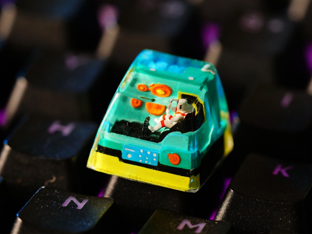 Astronaut Space Ship Keycap Cherry MX Compatible Galaxy Keycaps ...