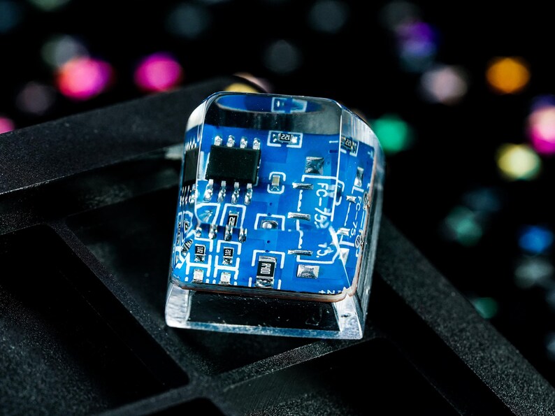 SALE 50% Recycle Keycap, Circuit Board Resin Keycap, Resin Keycap ...